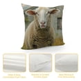 Sheep Pillow Cover,Decorative Throw Pillow Funny Sheep Portrait of ...