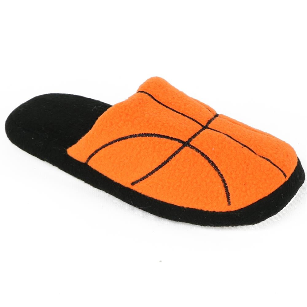 Zac & Evan Boys 11-5 Sports Fleece Slipper Orange Basketball 13/1 NEW ...