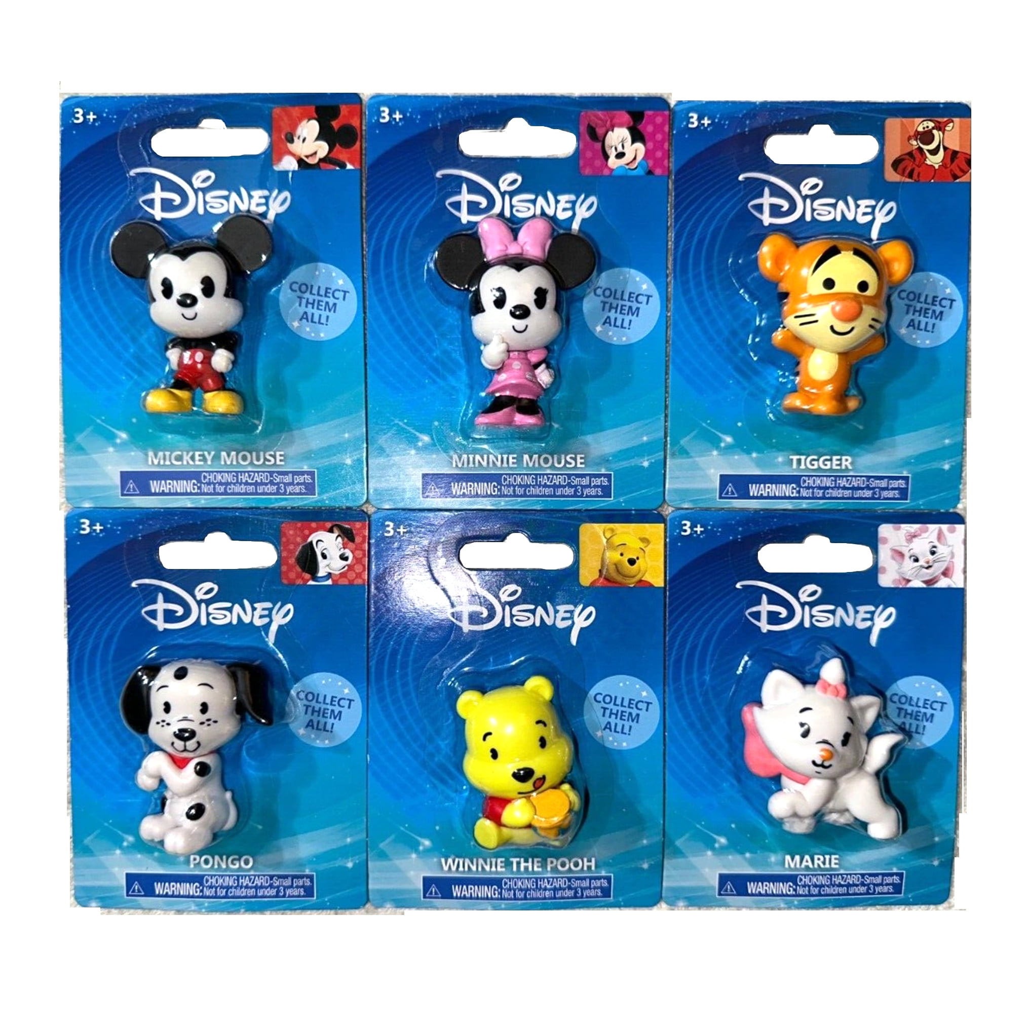 Disney Mini Figure 6 Pack Bundle - Mickey, Minnie, Pongo, Tigger ...