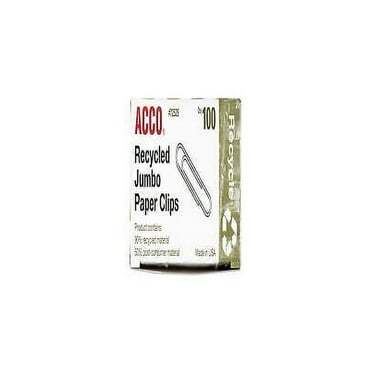 ACCO Smooth Standard Paper Clip, #3, Silver, 100/Box, 10 Boxes/Pack ...