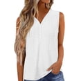 ClodeEU Women's V Neck Henley Sleeveless Tank Top,Casual Button Down ...