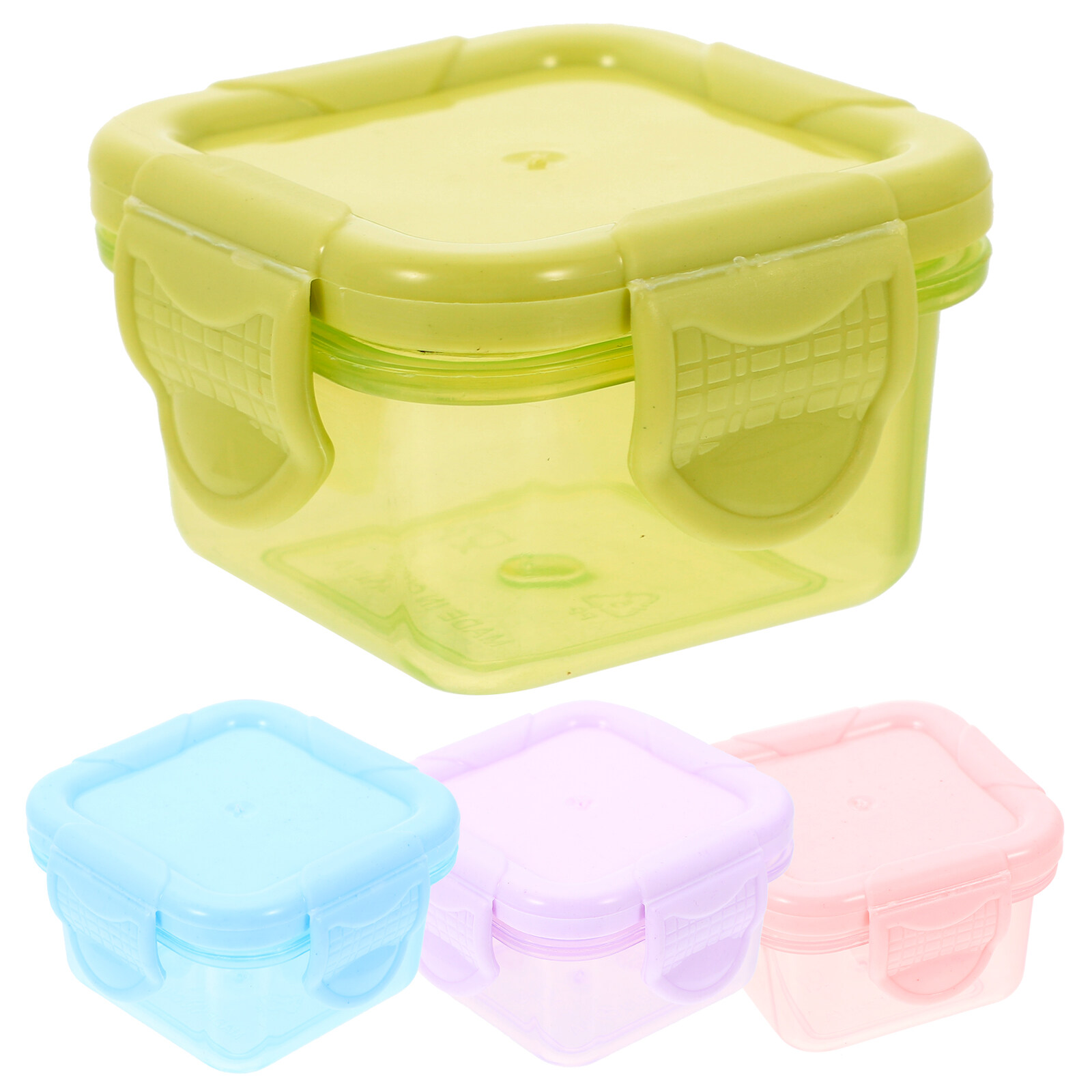 4pcs Mini Pp Sealed Boxes Pp Sealing Packing Boxes Jam Sauce Packing ...