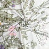 YISURE Wild Flower Curtains, Sage Pattern Rod Pocket Printed Fabric ...