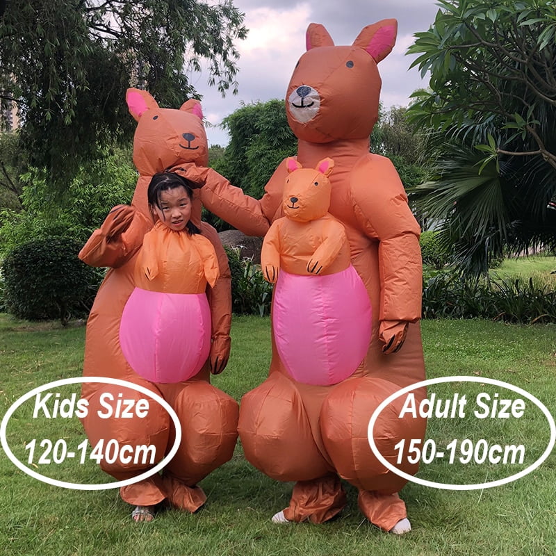 Parent-Kids Adult Animal Kangaroo Inflatable Costumes Full Body ...