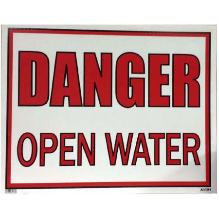 19" x 24" Jumbo Danger Open Water Sign | Walmart Canada