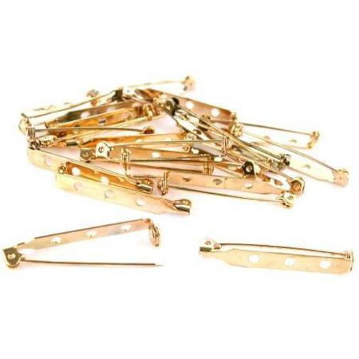 20 Bar Pin Backs Broach Hat Badge Jewelry Safety Parts - Walmart.com