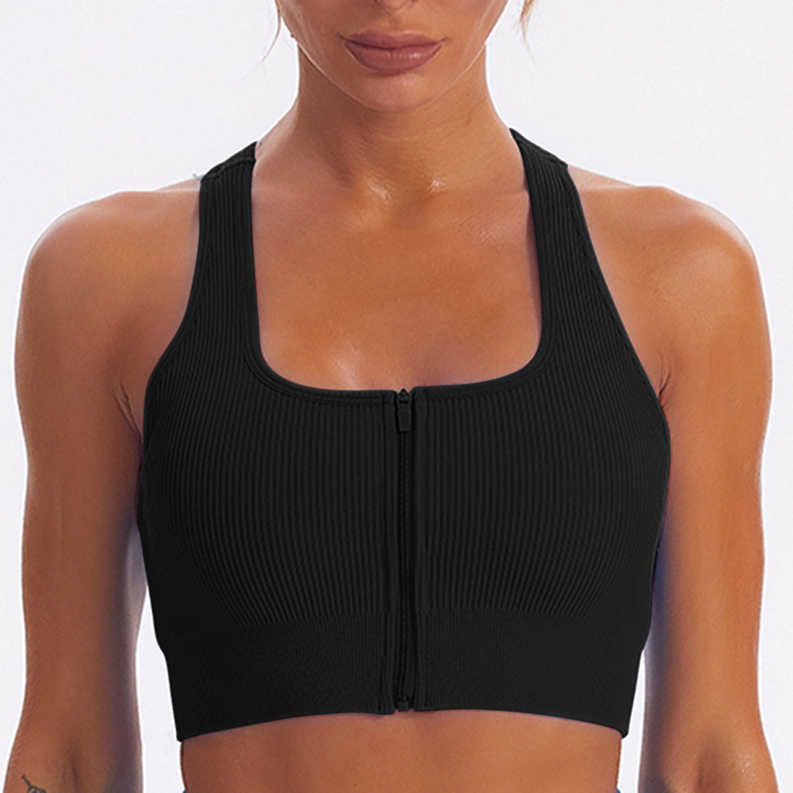 Click here for Ylioge Sports Bras For Women Front Closure Zipper... prices