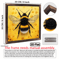 2D Flat, 1pc Charming Bee Honeycomb Vintage Wooden Wall Art - 8x8 inch ...
