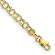 10K Yellow Gold 1 mm Box Chain 7 in. Bracelet - Walmart.com