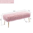 Duhome Elegant Lifestyle Velvet Upholstered Bench Faux Fur Ottoman