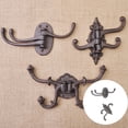 Cast Iron Wall Mount Hook Adjustable For Storage Solution Easy Assembly ...
