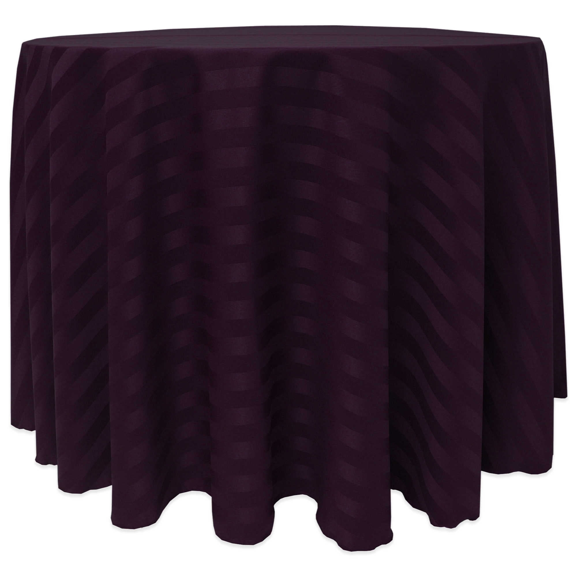 Ultimate Textile (2 Pack) Satin-Stripe 72-Inch Round Tablecloth - for ...