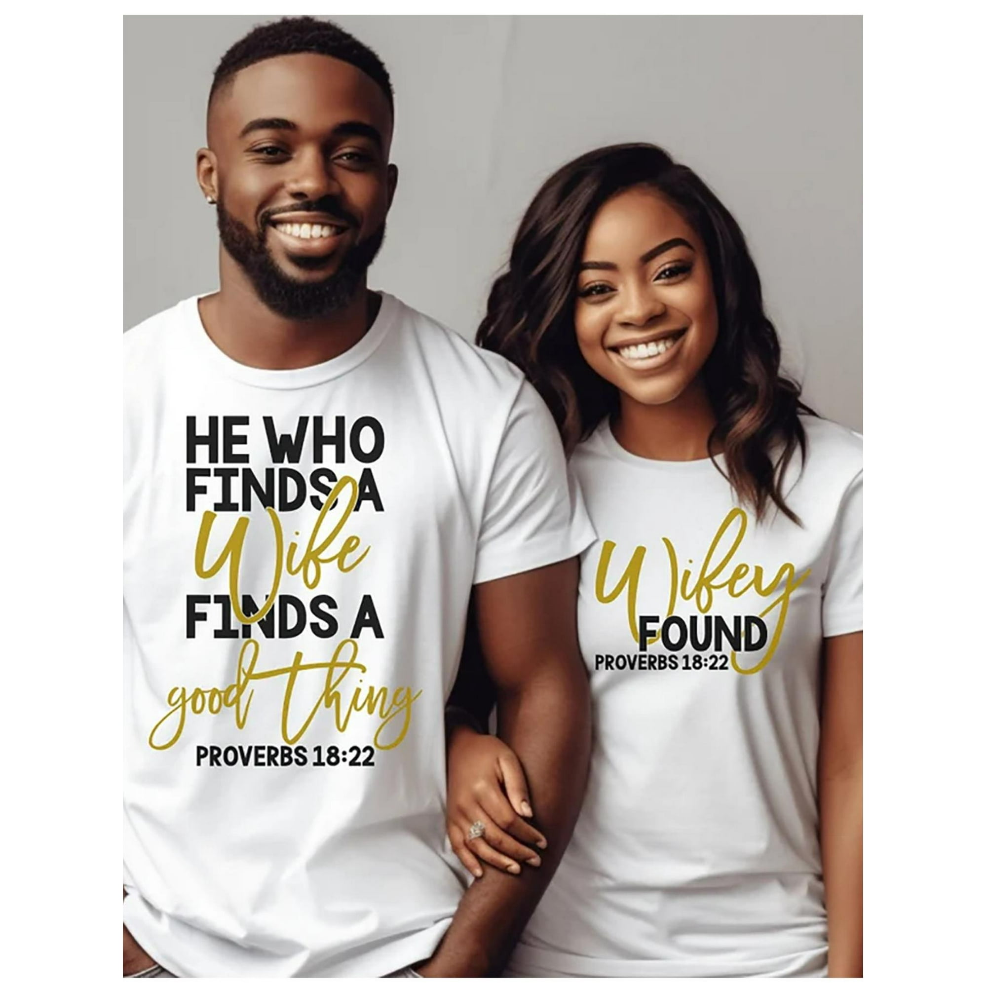 Click here for Generic He Who Finds Couple Matching Shirt  Matchi... prices