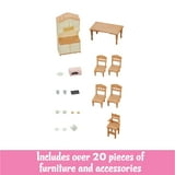 Calico Critters Comfy Dining Room Set, Dollhouse Play Table with ...
