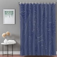 Bathroom Shower Curtain Abstract Topographic Lines Grid Waterproof ...