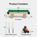 VETRESKA Cat Pool Table Toy with Wand, Sisal Rope Scratching Post ...