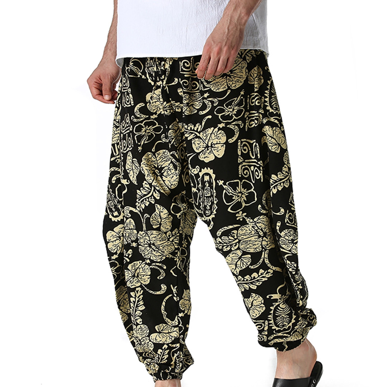 Click here for Rkstn Pants For Men Fall Casual Fashion Retro Prin... prices