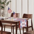 4th of July Patriotic Table Runner, 70 x 13 Inches Red White Blue "USA ...