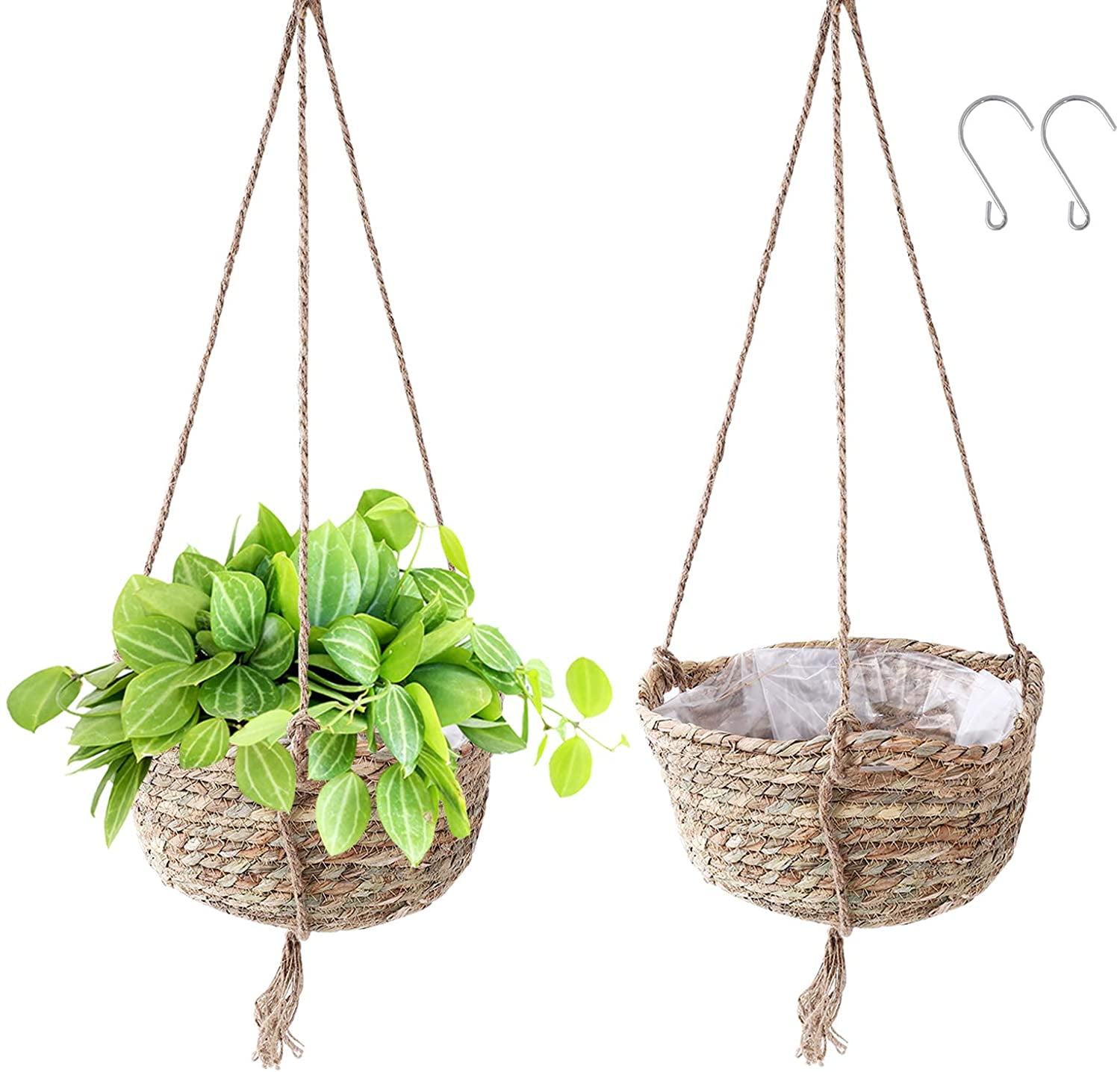 Indoor Outdoor Hanging Planter, 2Pcs Plant Hanging Decoration Baskets ...