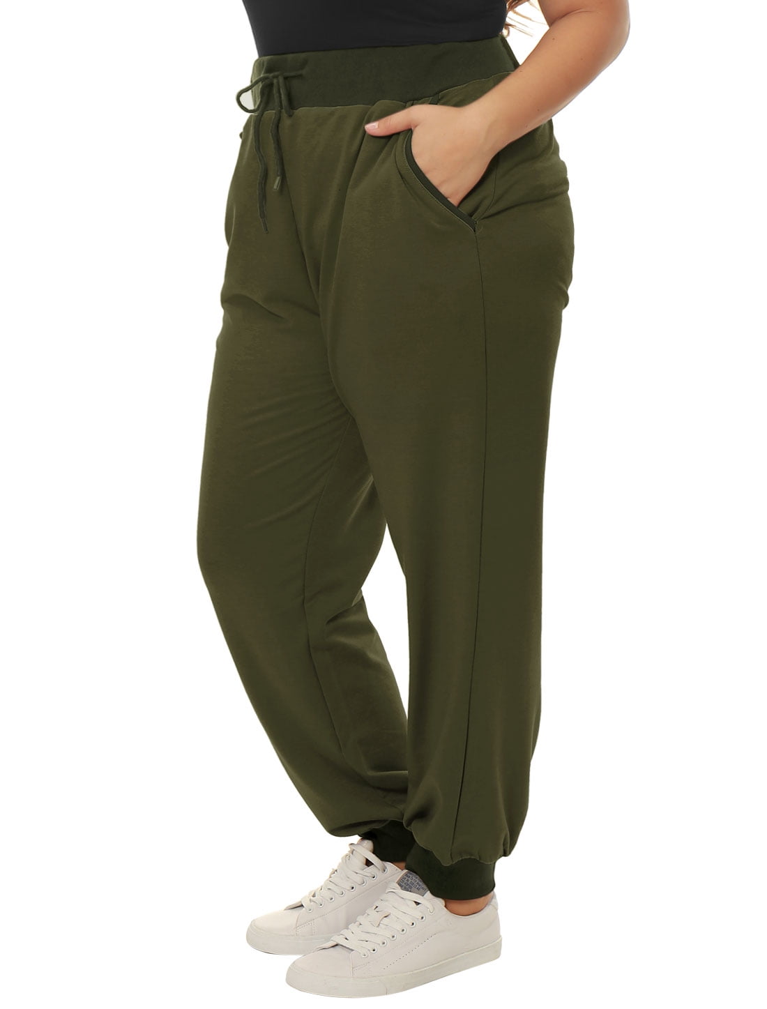 Unique Bargains Women's Plus Size Contrast Color Drawstring Waist ... Unique Bargains Women's Plus Size Contrast Color Drawstring Waist ...