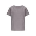 Gradient Print V-Neck 3/4 Sleeve Blouse for Women Contrast Cuffs Loose ...