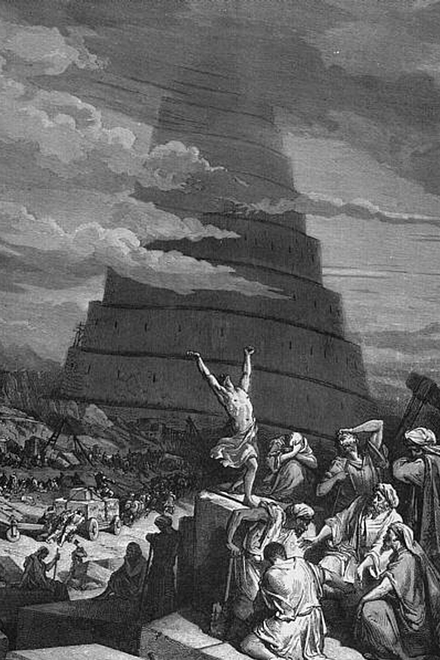 24x36 gallery poster, The tower of Babel, The Confusion of Tongues, by ...