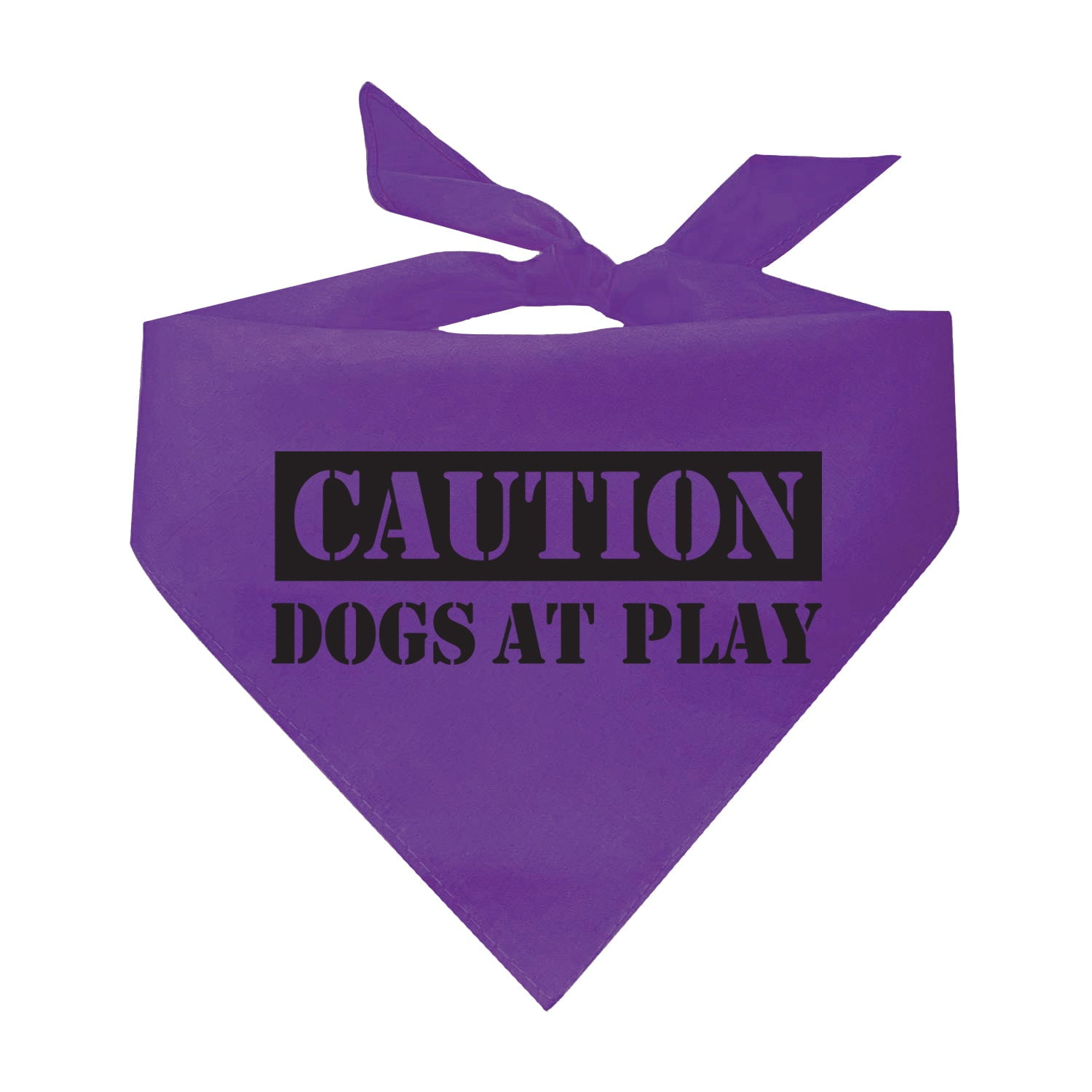 Caution Dogs At Play Triangle Dog Bandana (Assorted Colors) - Walmart.com