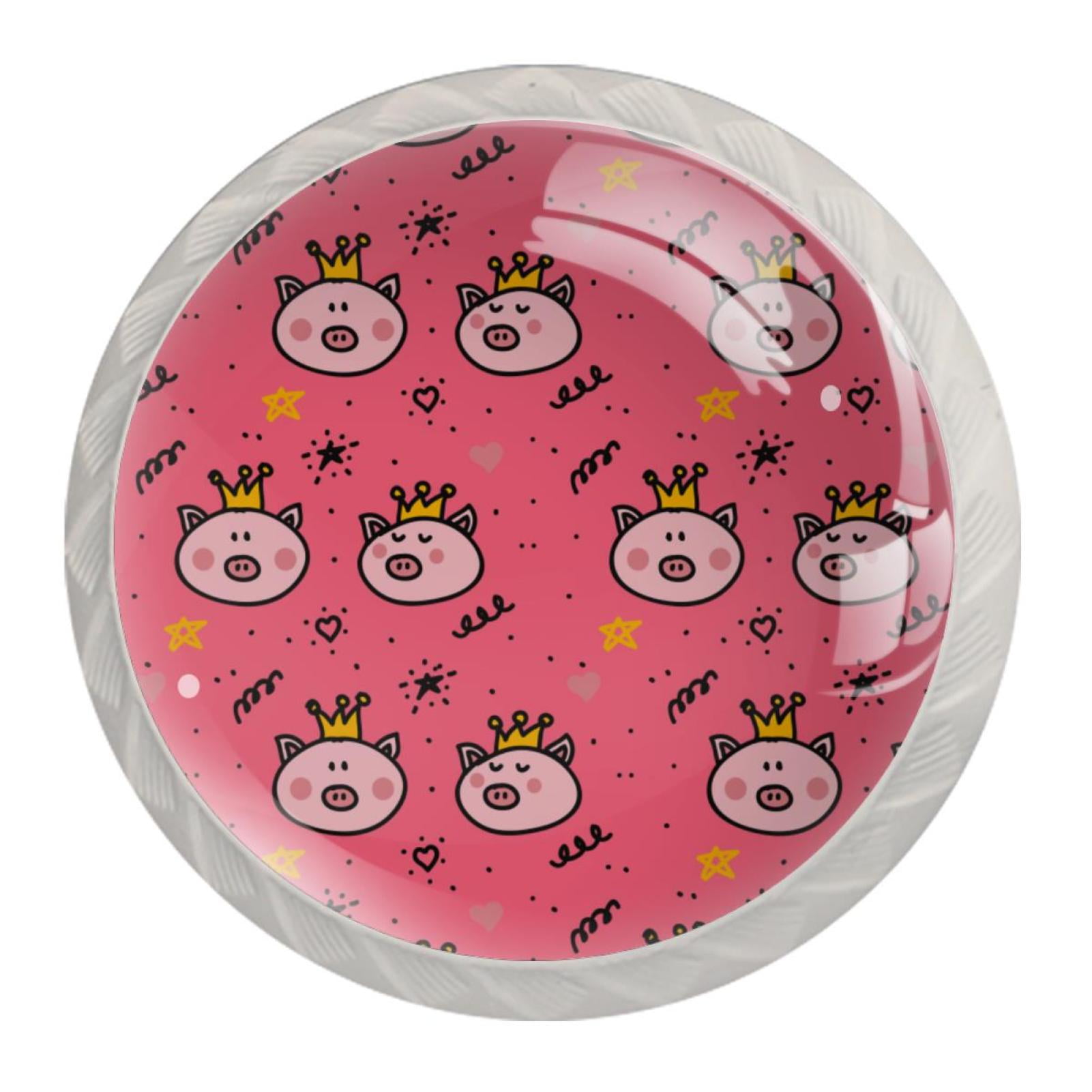 4 Pcs Pig Animal Crown Knobs for Kitchen Cabinet Cupboard Dresser ...