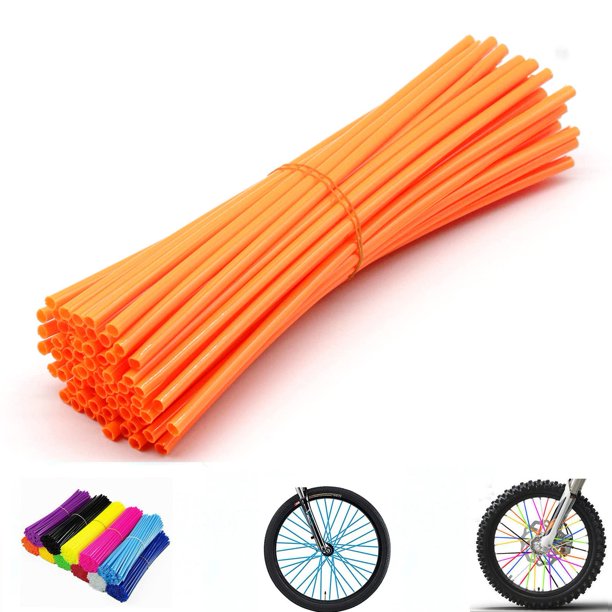 PPXIONG Orange Spoke Skins Covers: 8-21 inch Rims Protector ...
