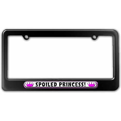 Spoiled Princess, Pink License Plate Tag Frame, Multiple Colors ...