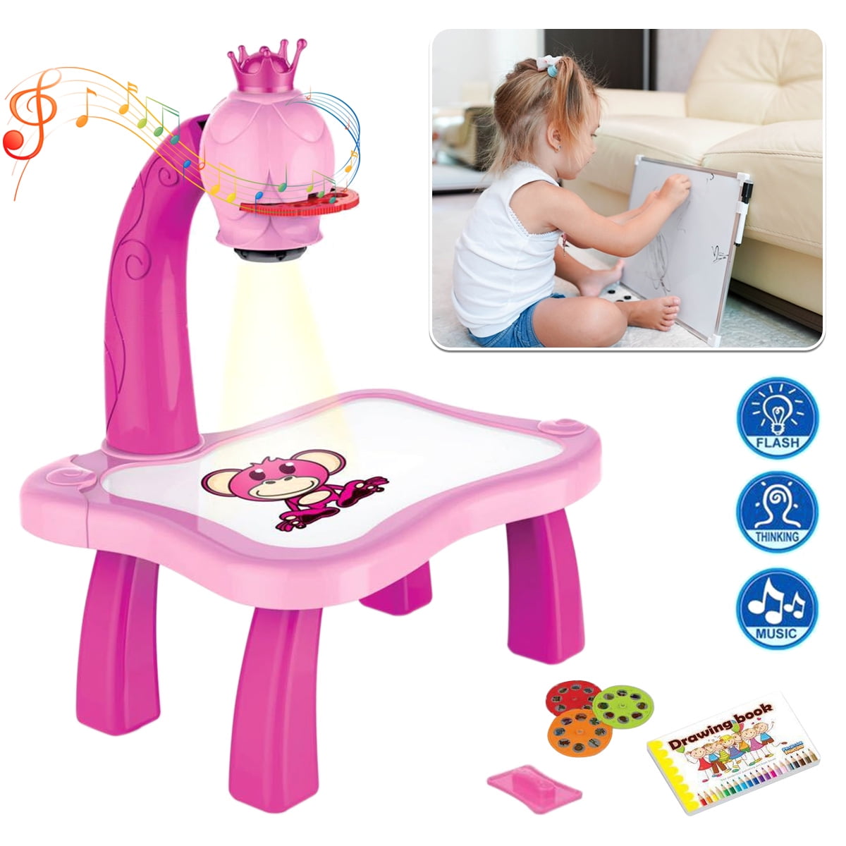 Escritura / Ortografía,Kit de pintura para proyector Aprende a dibujar ...