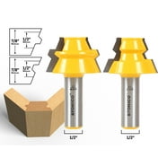 Yonico 3Pc. Jointing Router Bit Set -Lock Miter, Glue Joint, Drawer ...