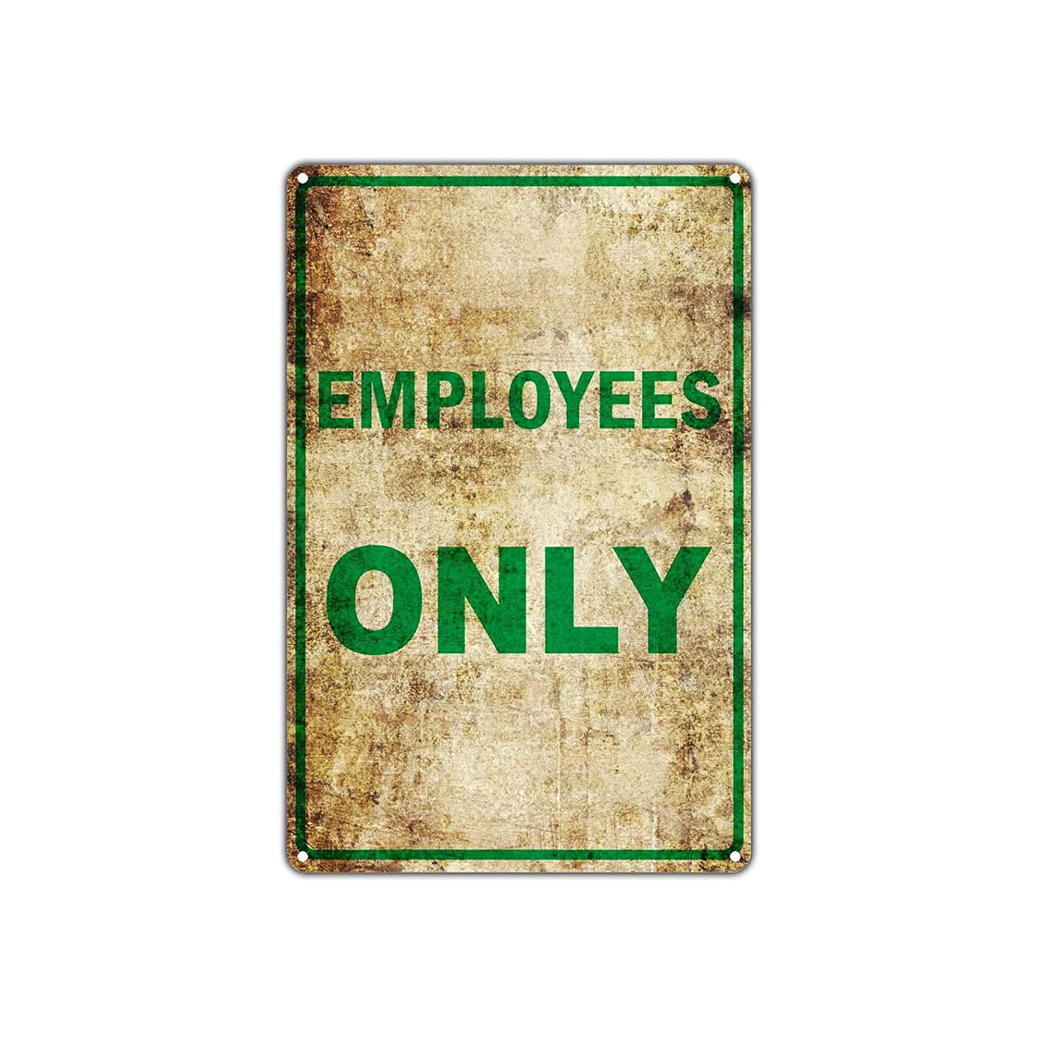 Employees Only Authorized Personnal No Entry Vintage Retro Metal Wall ...
