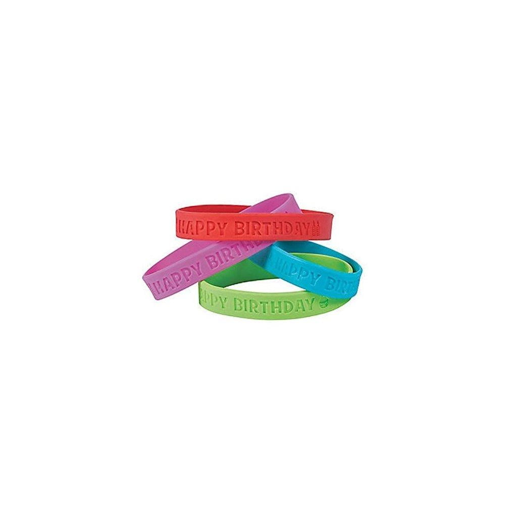 Happy Birthday Rubber Bracelets - Jewelry - 24 Pieces - Walmart.com