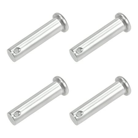 Single Hole Clevis Pins - 10mm x 40mm Flat Head 304 Stainless Steel Link Hinge Pin 4 Pcs ...