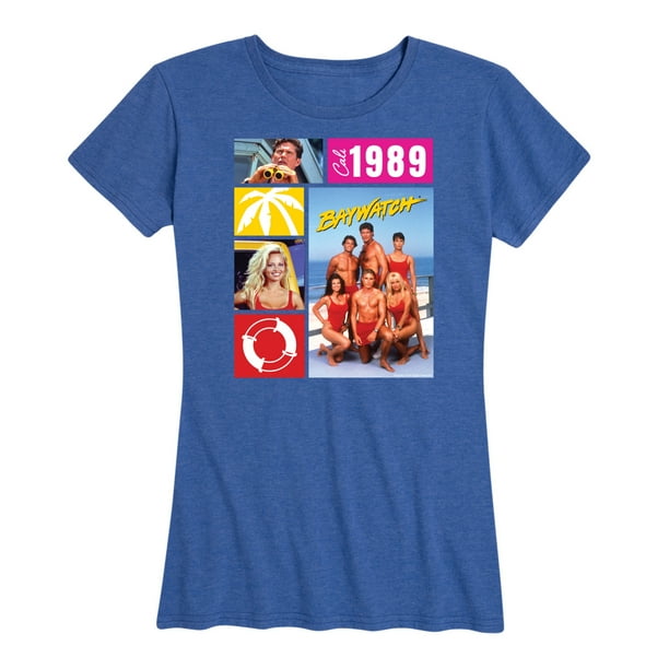 Baywatch - 1989 Baywatch Collage - Women's Short Sleeve Graphic T-Shirt ...