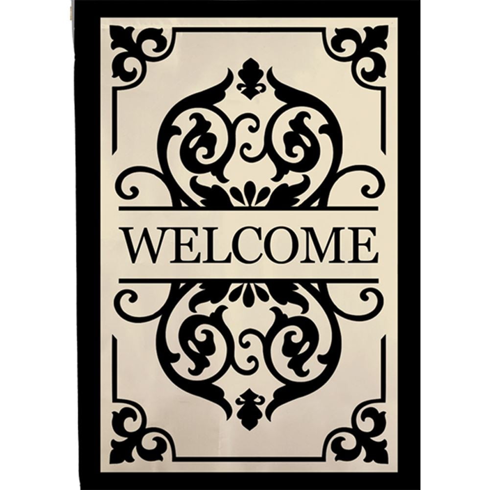 Evergreen Applique Double Sided House Flag - Cambridge Welcome, High ...