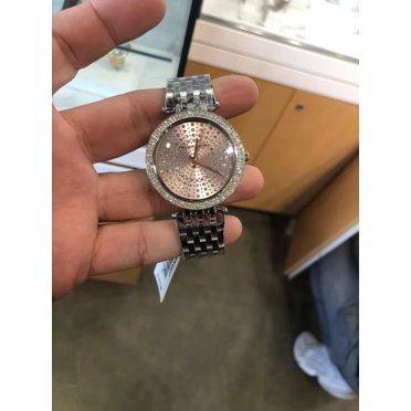 Michael Kors Women's 39mm Silver-Tone Metal Bracelet Steel Case Quartz ...