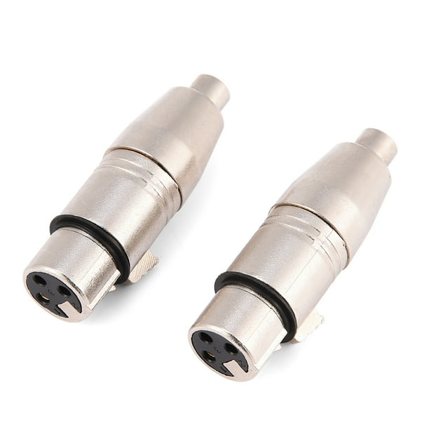 2 piezas de conector XLR hembra de 3 pines a conector RCA hembra de ...