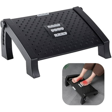 VIVO Black Ergonomic Height Adjustable Standing Foot Rest Relief ...
