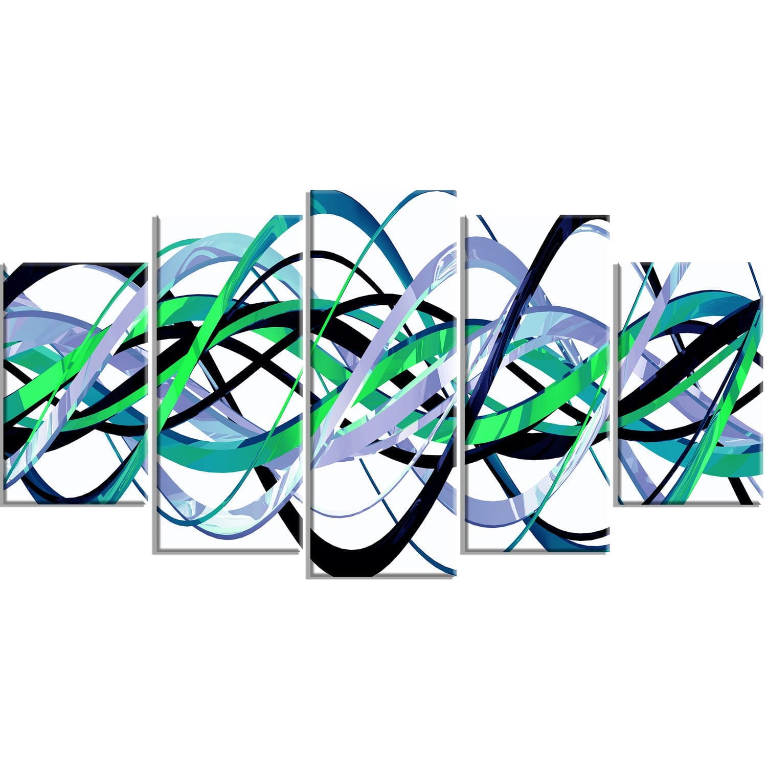 Click here for Designart Design Art Green And Silver Helix Canvas... prices