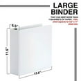 Ring Binder Depot 3-Ring View Binder 6-Inch D-Ring High Capacity (White ...