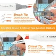 AnyMark Alcohol Markers Brush Tip, 60+1 Colors Dual Tip Brush & Chisel ...
