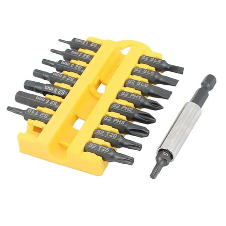 1/4" Hex Shank Socket Torx Phillips Slotted Driver Screwdriver Bits Set ...