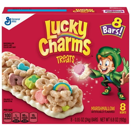 Lucky Charms Marshmallow Treats, 8 Count, 6.8 oz Box - Walmart.com