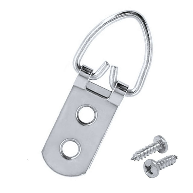 Framer Supply Medium 2 Hole Steel D-Ring Picture Hangers & #6 1/2" Pan ...