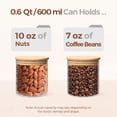 0.6 Qt Glass Food Storage Jars Set Of 9 Clear Containers With Lids ...