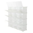 Ktaxon 12 Cubes 48 Pairs Modular Plastic Shoe Cabinet Storage Boxes ...