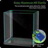 PONDON Fish Tank, 2 Gallon Glass Aquarium, 3 in 1 Fish Tank with Filter ...