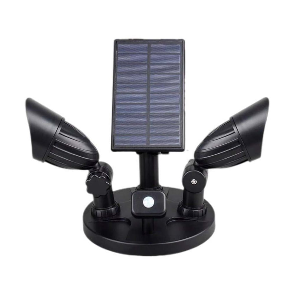 Solar Outdoor Spotlights Waterproof Double Head LED Motion Sensor Spot ...